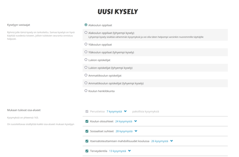Koulun hyvinvointiprofiili